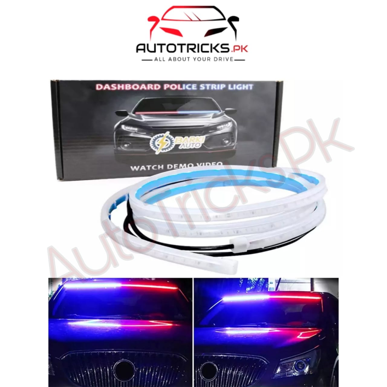 Dashboard Police Flasher Light (8 Stepper) COB by AutoTricks.Pk